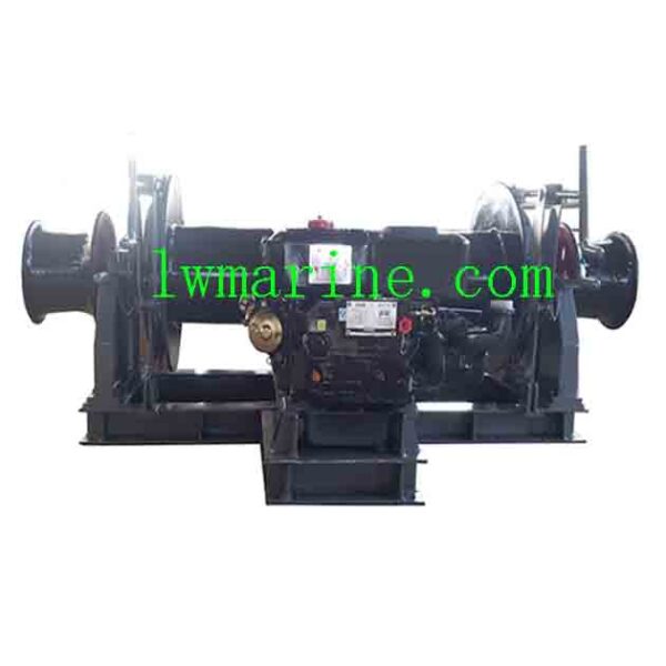 Diesel Engine Double Drum Winch